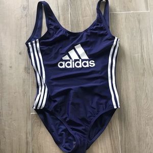 adidas | Swim | Adidas Blue One Piece Swim Suit Bikini | Poshmark